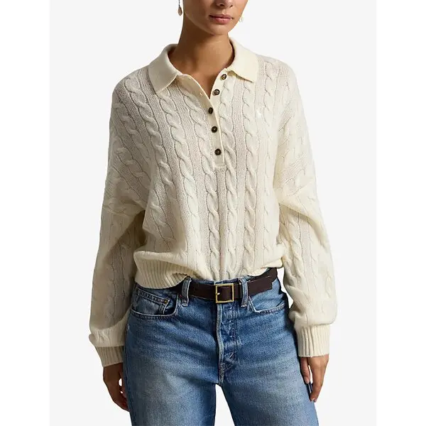Polo Ralph Lauren Cable-knitted Wool And Cashmere Jumper - Authentic Cream