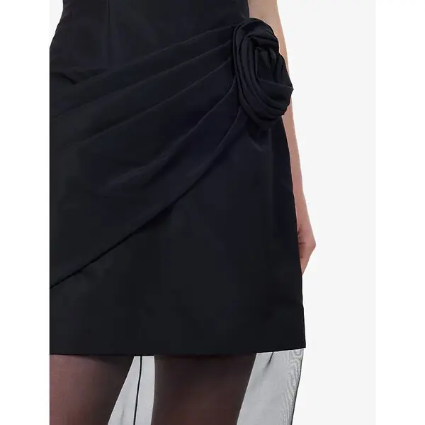 Carolina Herrera Strapless Sheer Silk Maxi Dress