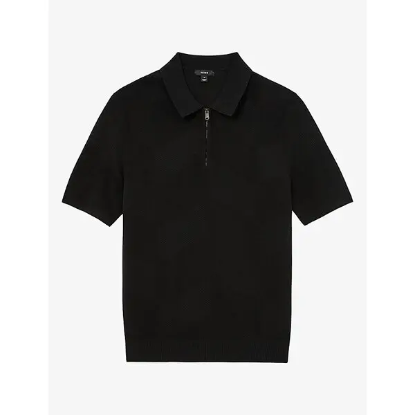 REISS Leigham Short-sleeved Cotton-blend Polo Shirt