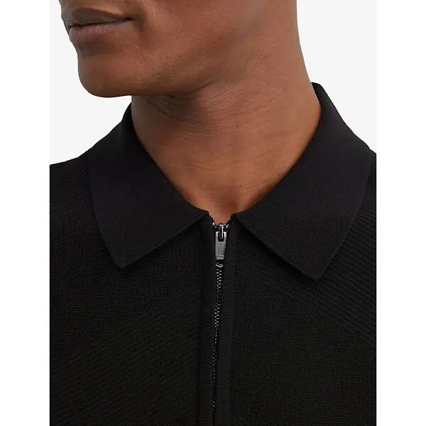 REISS Leigham Short-sleeved Cotton-blend Polo Shirt