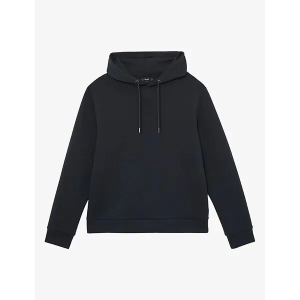REISS Dane Relaxed-fit Jersey Hoodie - Navy