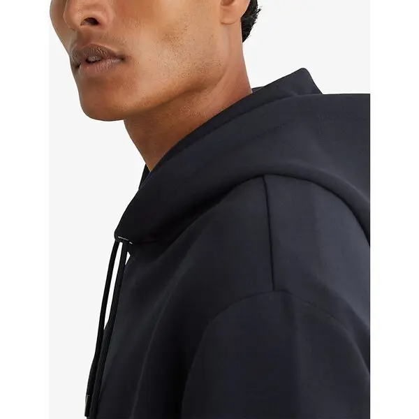 REISS Dane Relaxed-fit Jersey Hoodie - Navy