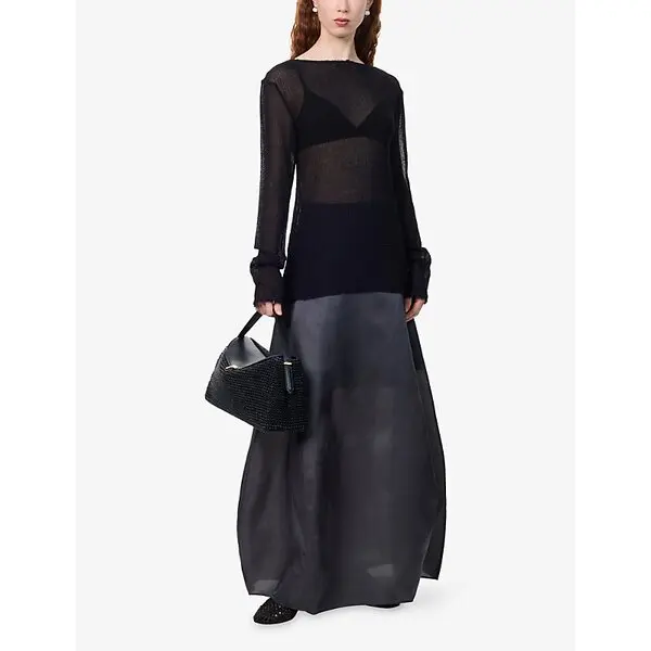 RUOHAN Cocoon Silk Maxi Skirt