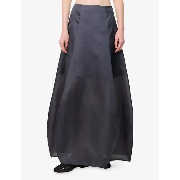 RUOHAN Cocoon Silk Maxi Skirt
