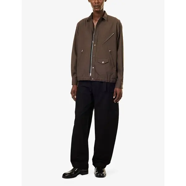 Sacai Zip-up Collared Wool Jacket
