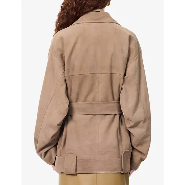 Khaite Alder Belted Suede Jacket