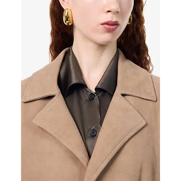 Khaite Alder Belted Suede Jacket
