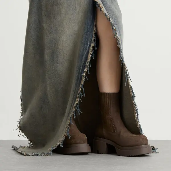 Rick Owens Bogun Suede Ankle Boot