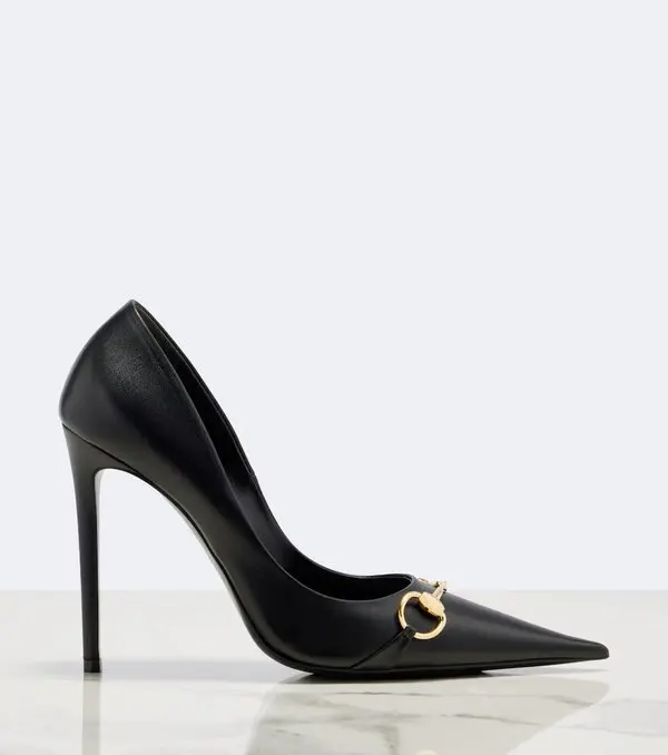 Gucci Donna Horsebit Leather Pumps