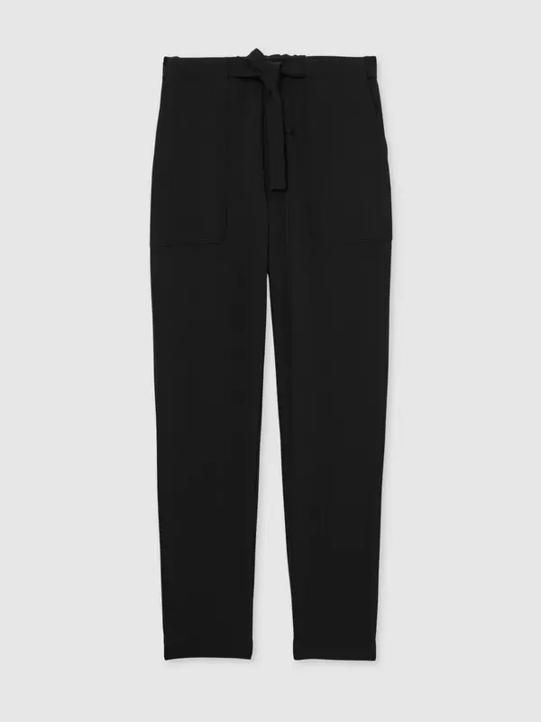REISS Belted Technical Tapered Trousers