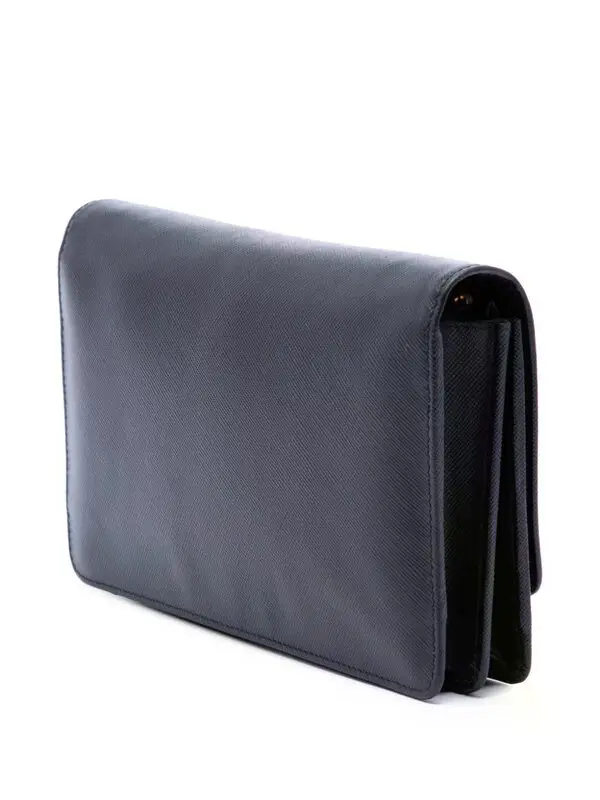 Prada 2010-2026 Saffiano Wallet On Strap Crossbody Bag