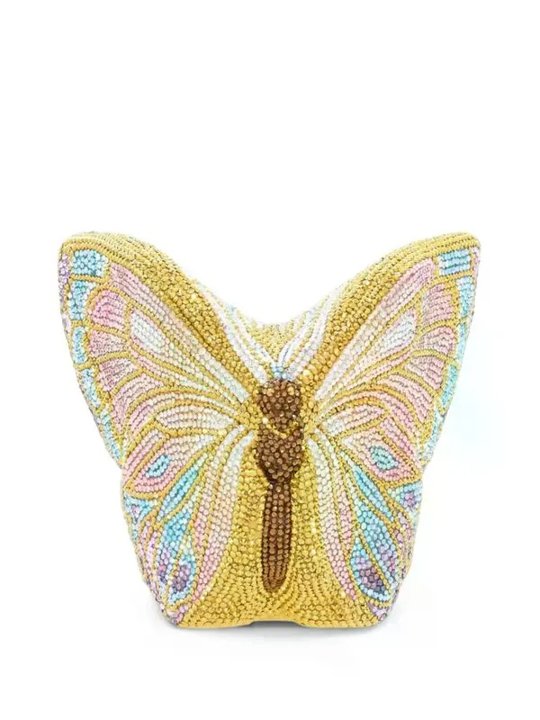 Judith Leiber Serafina Crystal-embellished Butterfly Clutch Bag - Yellow
