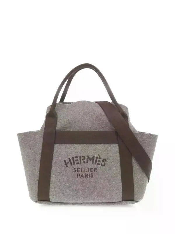Hermès 2021 Feutre Sac De Pansage Groom Bag Satchel - Grey