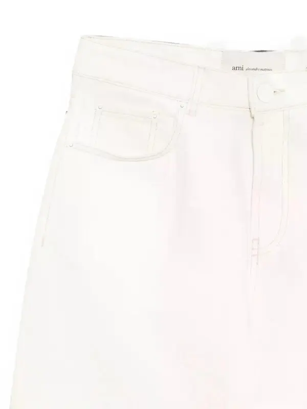 AMI Paris Logo-patch Straight-leg Jeans