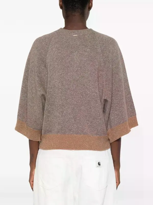 TWINSET Metallic Thread Wide-sleeve Top