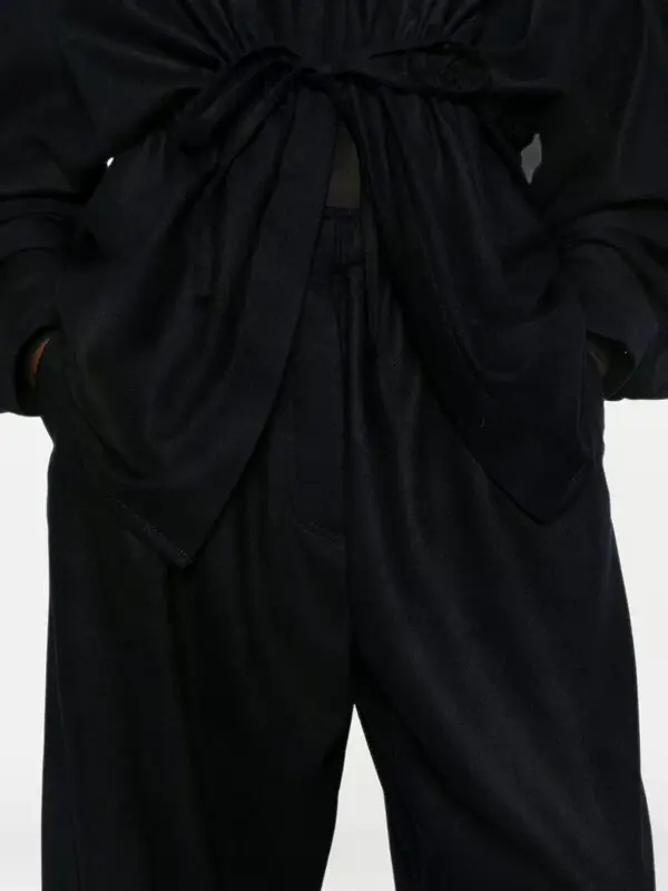 THELATEST Elasticated-waistband Wide-leg Trousers