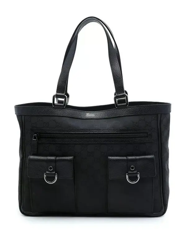 Gucci Gg Nylon Abbey D Ring Pocket Tote Bag