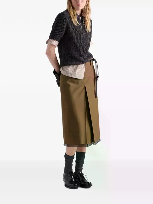 Prada Wool Midi-skirt - Brown