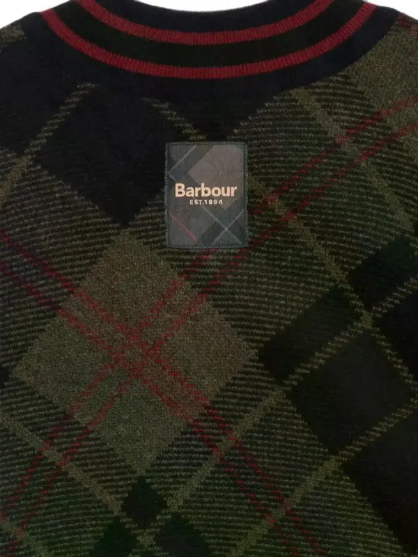 Barbour Argyle Knit V-neck Sweater