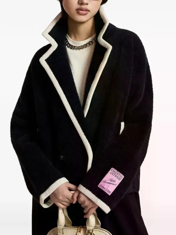 Essentiel Antwerp Double-breasted Faux-shearling Jacket