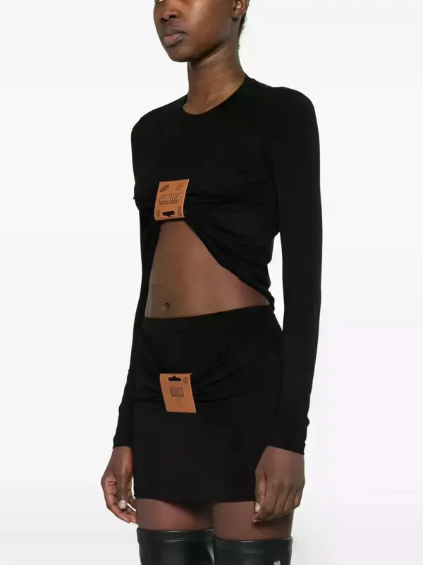 JEAN PAUL GAULTIER Gathered Logo-patch Top