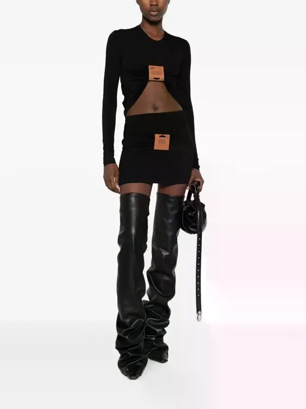 JEAN PAUL GAULTIER Gathered Logo-patch Top