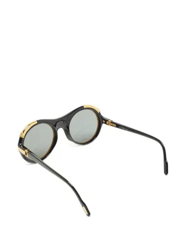 Cartier 1991 Diabolo Round Sunglasses - Black