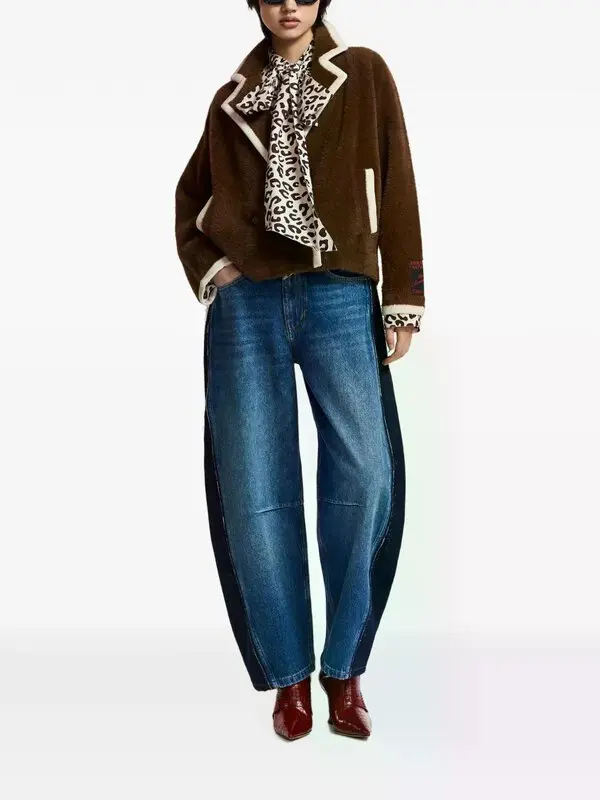 Essentiel Antwerp Double-breasted Contrast-trim Cardigan