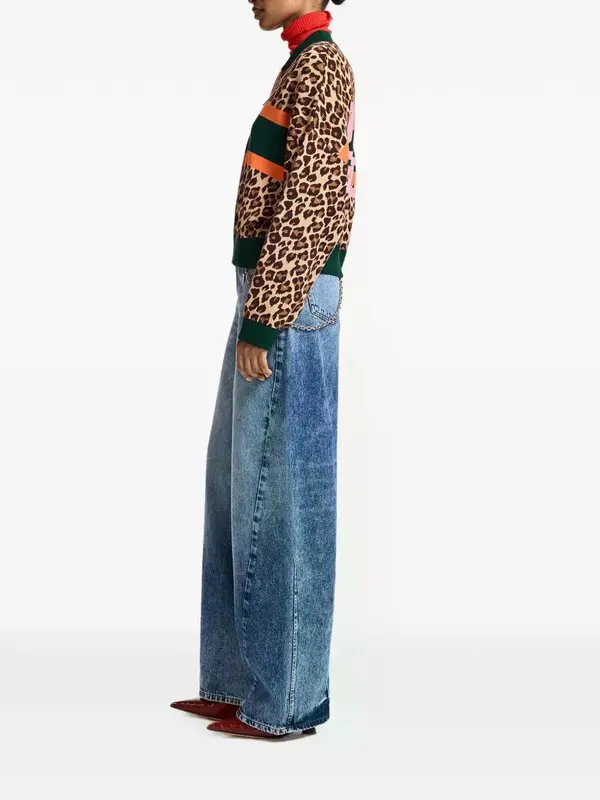 Essentiel Antwerp Kutie Leopard-print Zip-up Cardigan