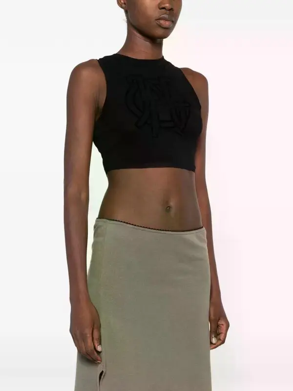 JEAN PAUL GAULTIER Cropped Logo Tank Top
