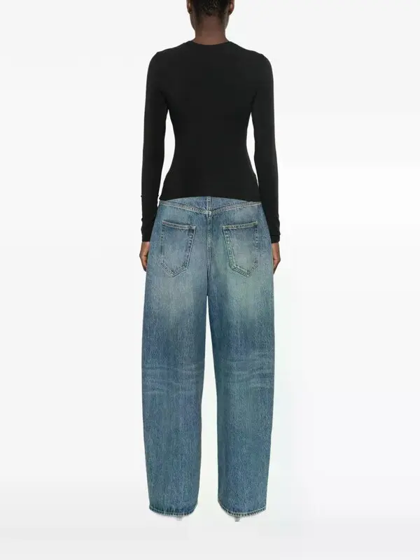 Alexander Wang Fitted Ls T-shirt W/ Logo Print
