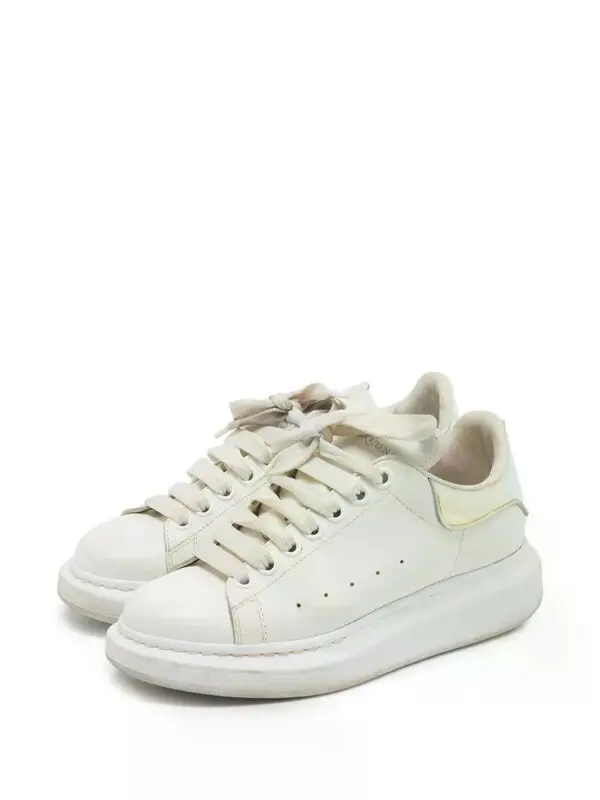 Alexander McQueen Oversized Sneakers With Holographic Heel Counter - White