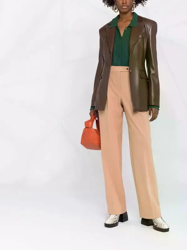 Alberta Ferretti High-waisted Straight-leg Trousers