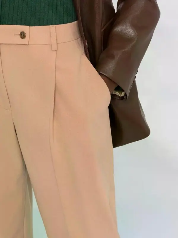 Alberta Ferretti High-waisted Straight-leg Trousers