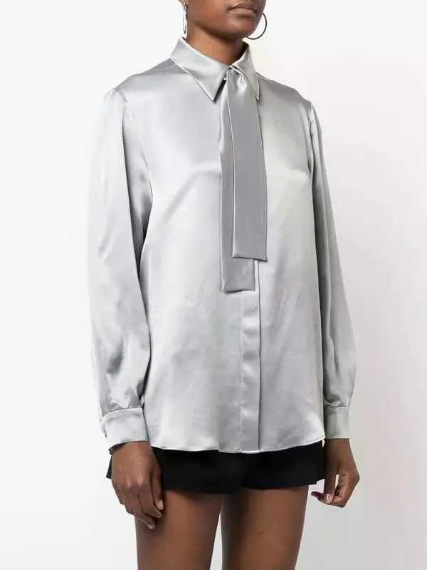 Alberta Ferretti Scarf-detail Silk Shirt