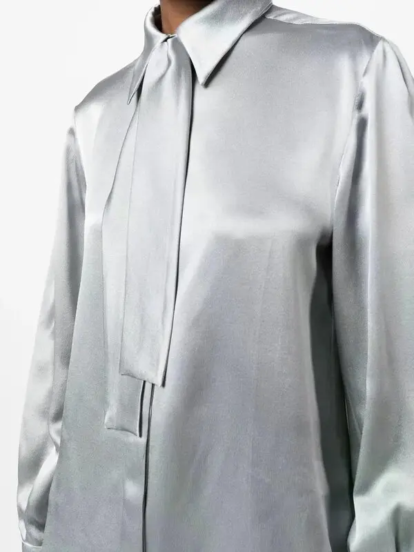 Alberta Ferretti Scarf-detail Silk Shirt
