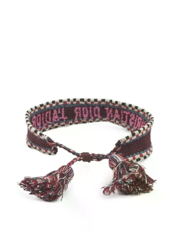 Dior J'adior Embroidered Woven Bracelet
