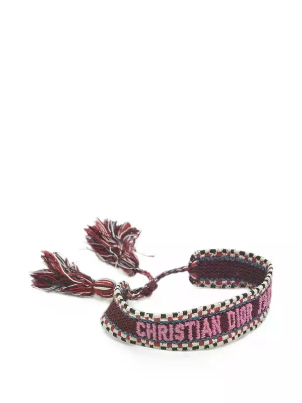 Dior J'adior Embroidered Woven Bracelet