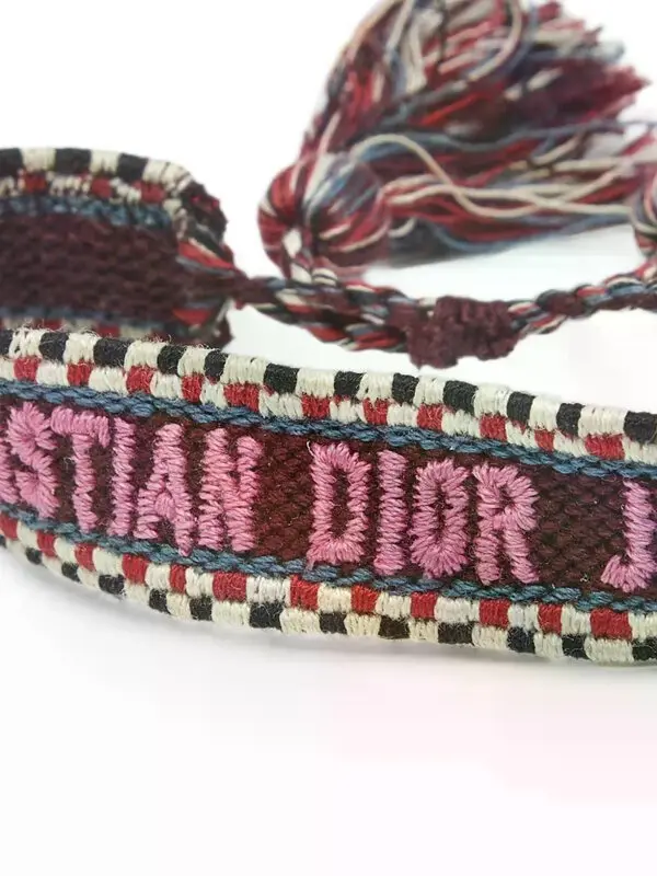 Dior J'adior Embroidered Woven Bracelet