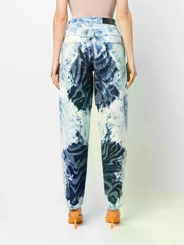 Alberta Ferretti Graphic Print Tapered Jeans