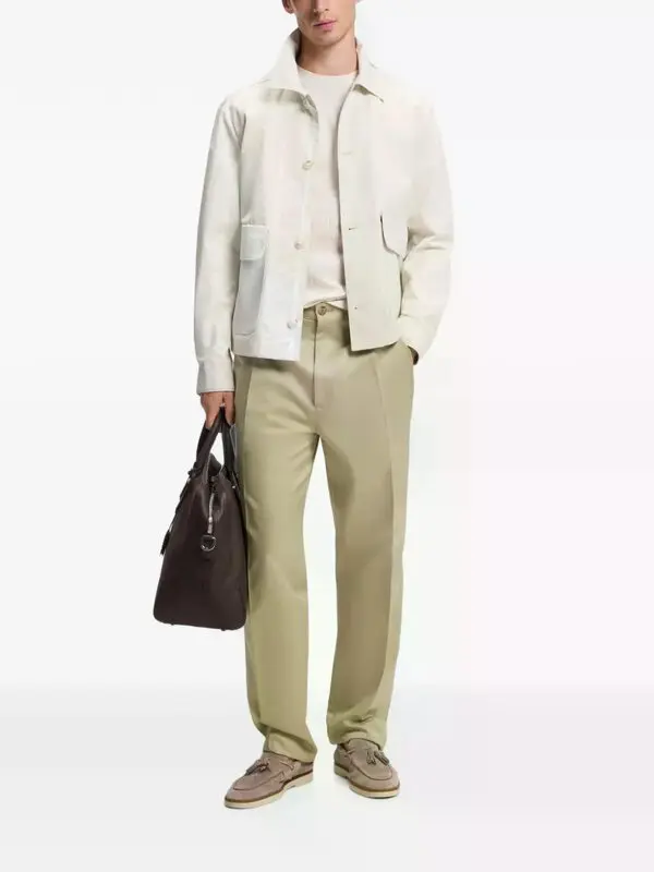 BOSS Geometric-jacquard T-shirt In Cotton