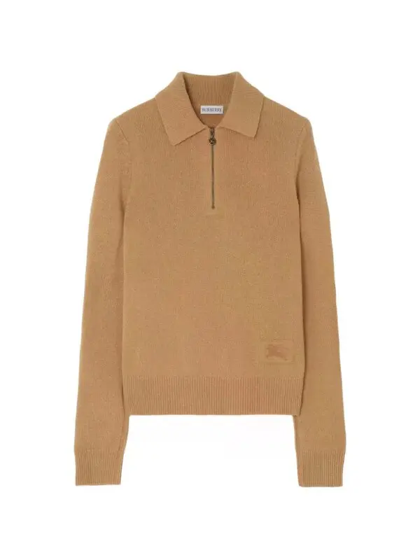 Burberry Long-sleeve Cashmere Polo Shit