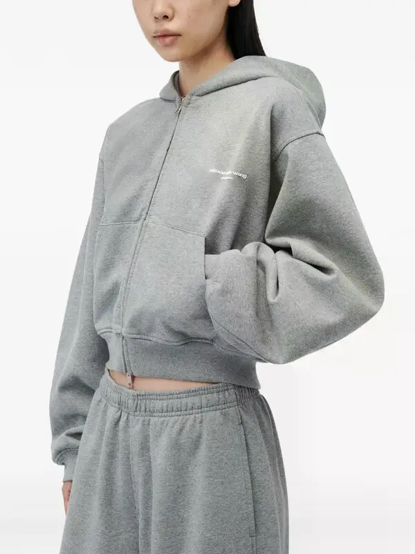 Alexander Wang Logo-print Zip-up Hoodie