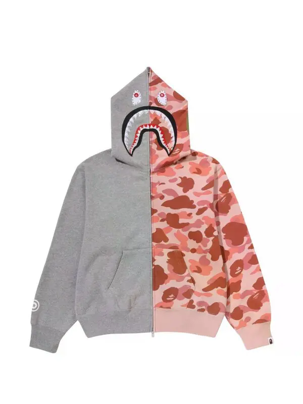 A BATHING APE 1st Camo Crystal-stone Shark Full-zip Hoodie