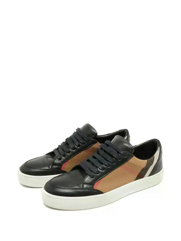 Burberry House Check Lace-up Sneakers - Black