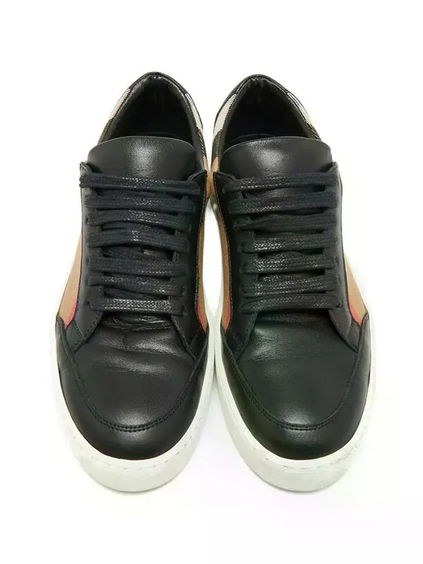 Burberry House Check Lace-up Sneakers - Black