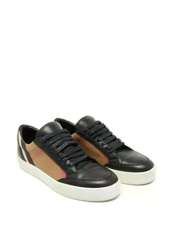 Burberry House Check Lace-up Sneakers - Black