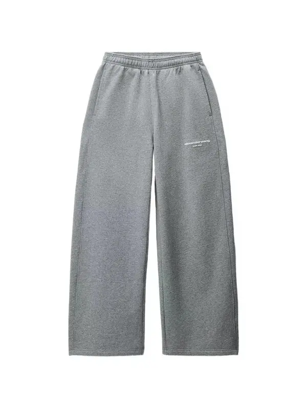 Alexander Wang Mid-rise Relaxed Sweatpant W/ Logo Print - Grey