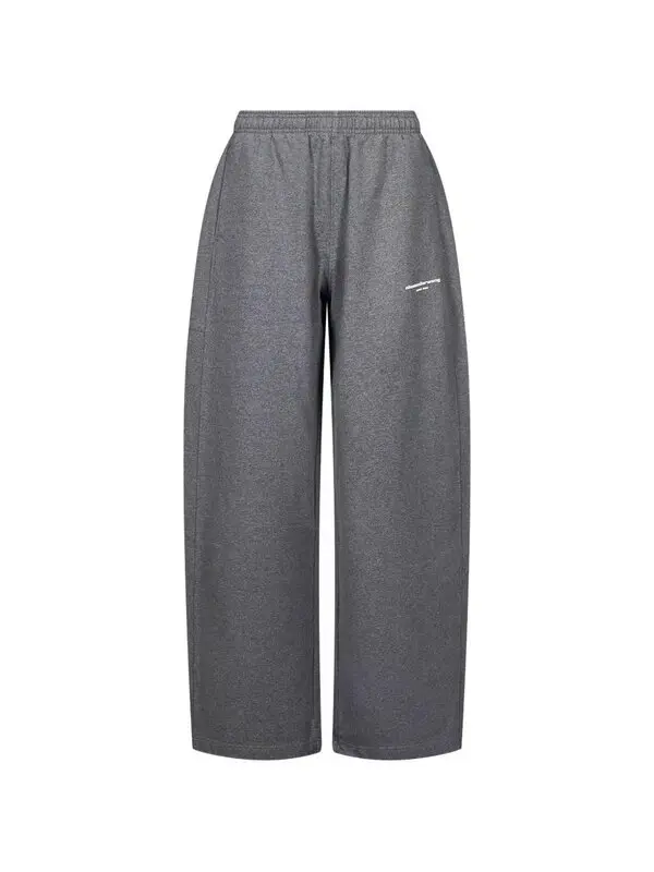 Alexander Wang Mid-rise Relaxed Logo Print Sweatpants - Grey