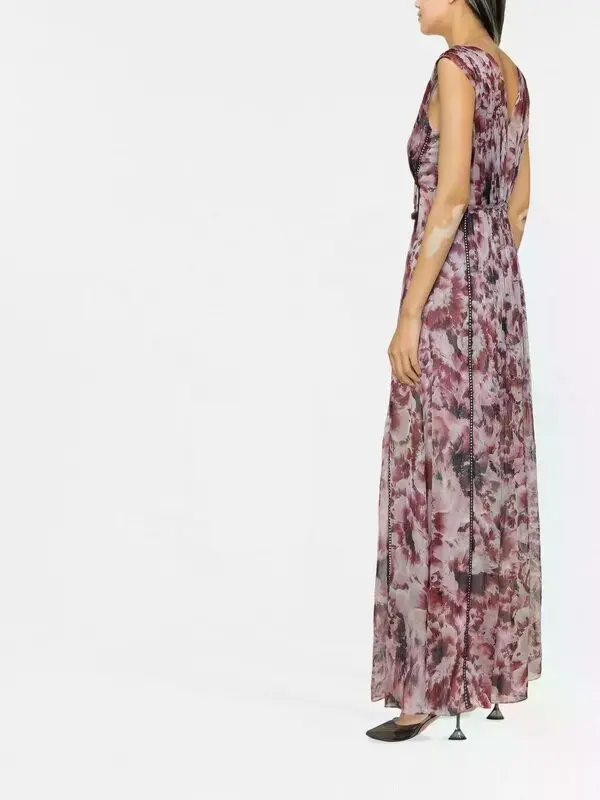 Alberta Ferretti All-over Graphic-print Gown